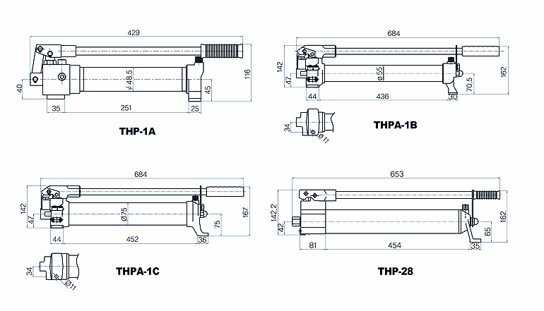 대진 유압 수동펌프 THPA-1B 시리즈