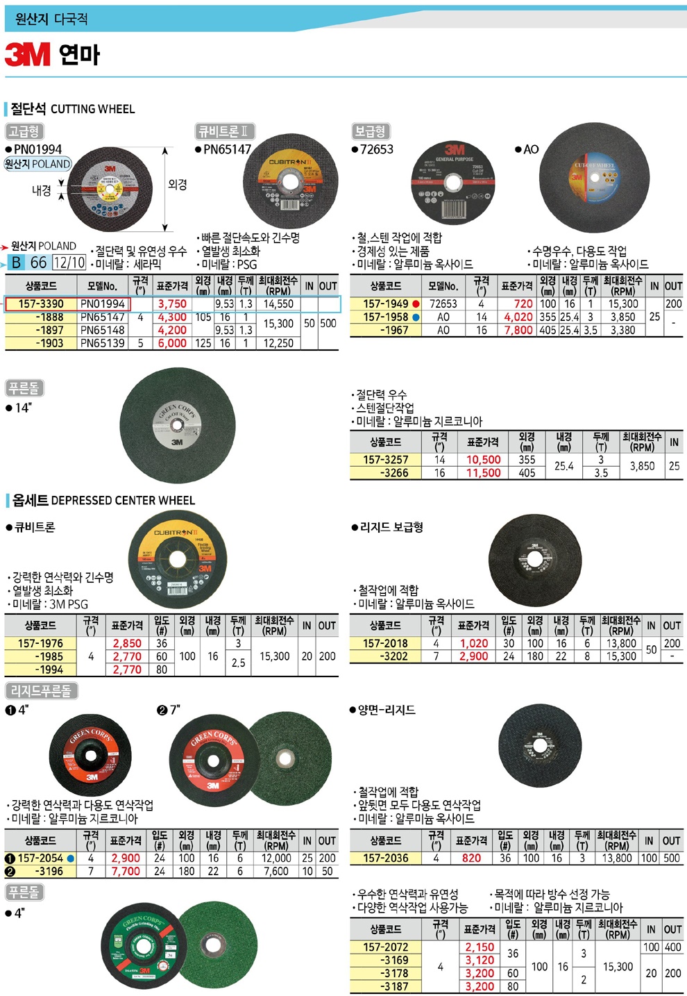 3M 옵세트 큐비트론 20EA